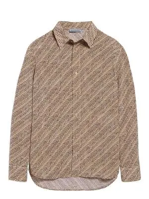 Balenciaga Monogram Shirt - Beige/black