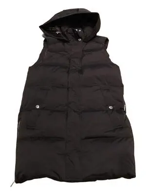 Woolrich Sleeveless Quilted Hooded Vest - Black