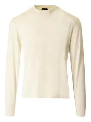 TOM FORD Long-sleeved Crewneck T-shirt - White