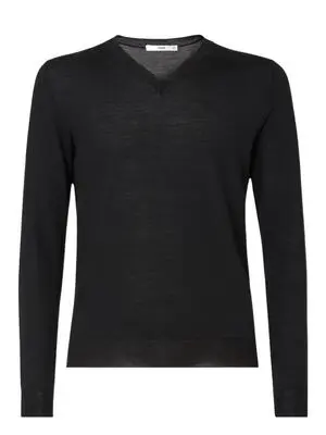 Fendi Wool V-neck Jumper - Black