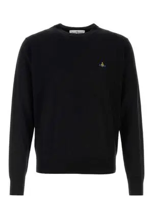 VIVIENNE WESTWOOD Alex Round Neck Knitted Sweater - Black