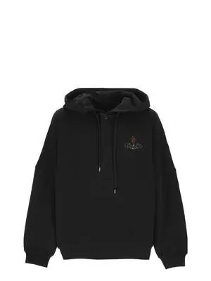 VIVIENNE WESTWOOD Long Sleeve Hooded Sweatshirt - Black