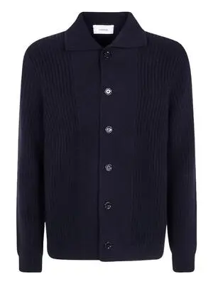 LARDINI Button-up Knitted Cardigan - Black