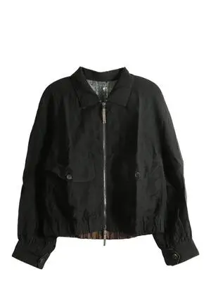 ZIGGY CHEN Long Sleeve Zip Jacket - Black