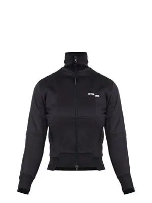 Vetements Stand Collar Zipped Sweatshirt - Black