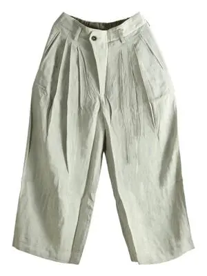 ZIGGY CHEN Wide Leg Pleated Trousers - No