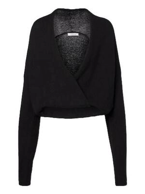 AYA MUSE Kena Wrap Cotton Top - Black