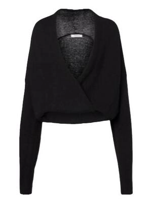 AYA MUSE Kena Wrap Cotton Top - Black
