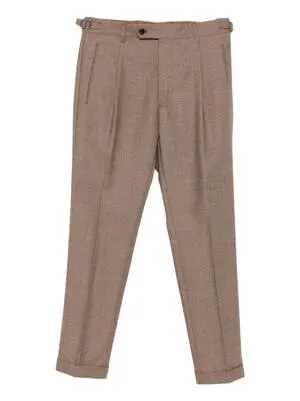 BERWICH Pleated Wool Trousers - Caramel