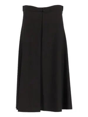 FORTE_FORTE Zippered A-line Skirt - Black