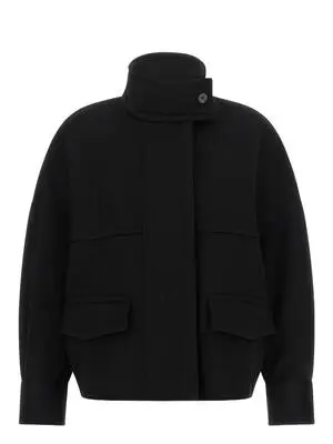Alberto Biani Wool Bomber Jacket - Black