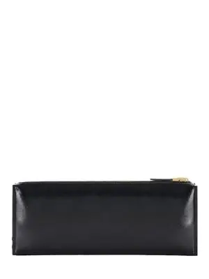 Elisabetta Franchi Patent-effect Clutch Bag - Black
