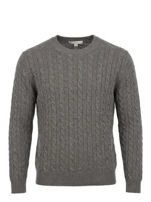 Malo Cable-knit Crew-neck Sweater - No