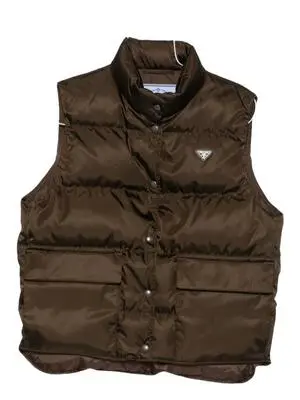 Prada Sleeveless Down Vest - Brown
