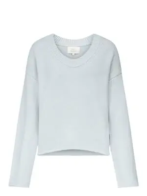 Loulou De Saison Derry U-neck Cashmere Sweater - Light Blue