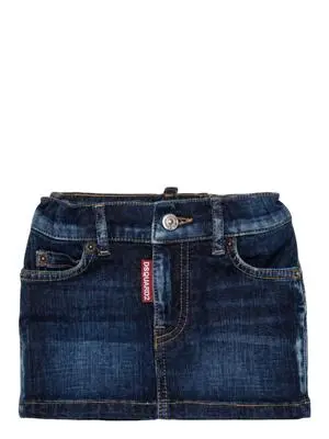 Dsquared2 Denim Skirt With Embellished Pocket Detail - No
