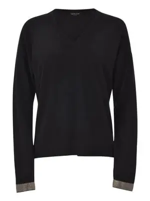 FABIANA FILIPPI Fabiana Filippi V-Neck Sweater With Movable Cuff Details