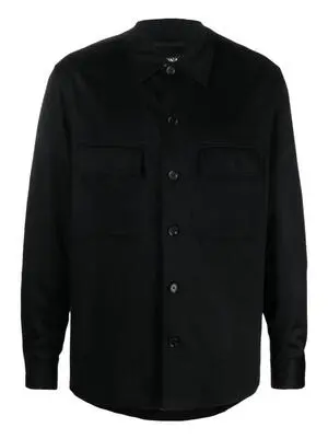 Zegna Oasi Buttoned Straight Hem Shirt - Black