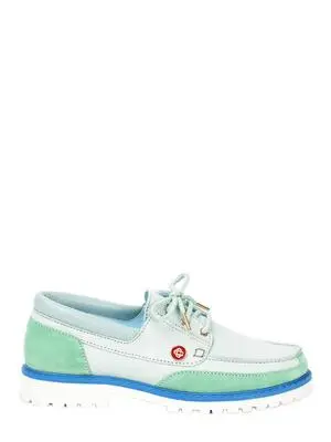 Casablanca Mint Leather Boat Shoes - Multicolor