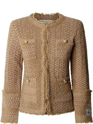 THE EXTREME COLLECTION Bryony Camel Tweed-style Jacket - Beige
