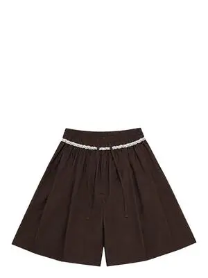 ALAS Cotton Poplin Shorts In Chocolate - Brown