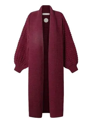 THE EXTREME COLLECTION Dominic Long Knit Cardigan - Purple