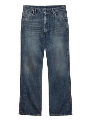 Prada Five-pocket Loose Fit Denim Jeans - Blue