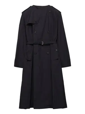 Prada Cotton Blend Coat - Black