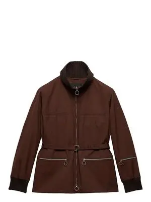 PRADA Prada Technical Fabric Belted Jacket