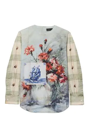 Prada Printed Cotton Shirt - Grey