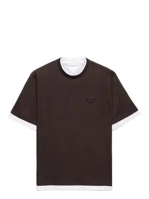Prada Cotton T-hirt - Brown