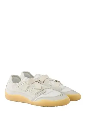 Prada Technical Mesh And Leather Sneakers - Grey
