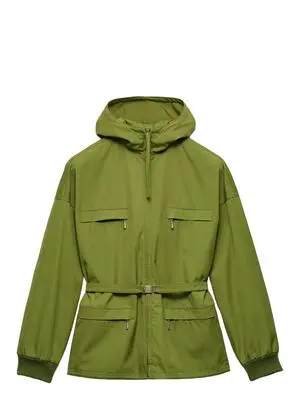 Prada Technical Fabric Hooded Jacket - Green