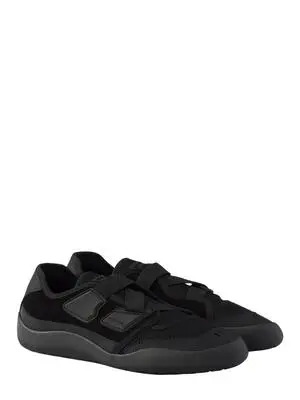 Prada Speedrock Technical Mesh And Leather Sneakers - Black