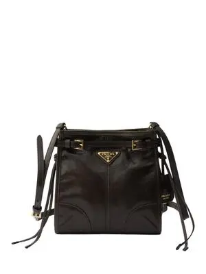 Prada Bonnie Leather Mini Shoulder Bag - Green