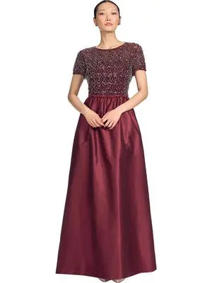 Sachin & Babi London Embellished Ball Gown - Garnet