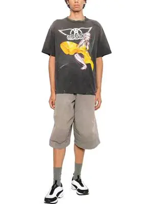 LE MONT SAINT MICHEL Graphic-print T-shirt - Black