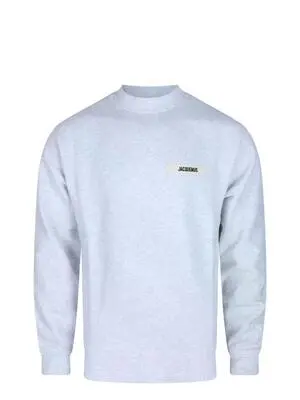 Jacquemus Logo Patch Crewneck Sweatshirt - Grey