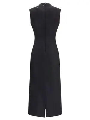 MAISON MARGIELA Sleeveless High Neck Midi Dress With Rear Zip - Black