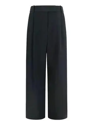 GIORGIO ARMANI Giorgio Armani Pleated Wide-Leg Silk Trousers