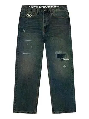 AAPE BY *A BATHING APE Distressed Jeans - Blue