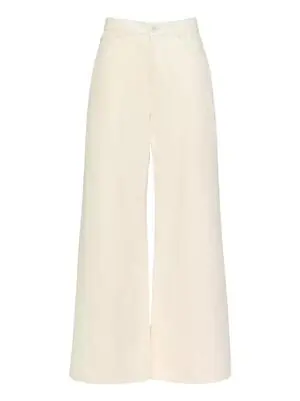 Max Mara Cream Wide-leg Jeans - White