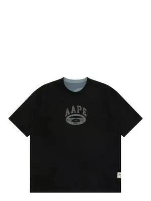 AAPE BY *A BATHING APE Moonface Logo-print T-shirt - Black