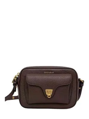 COCCINELLE Coccinelle Pebbled Leather Crossbody Bag With Plectrum Clasp