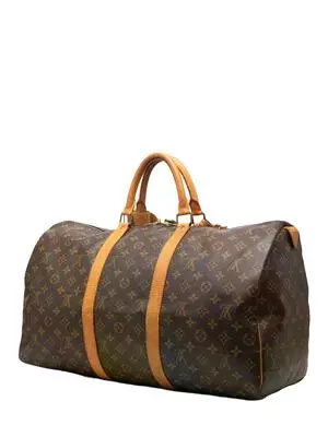 LOUIS VUITTON 1991 Monogram Keepall 50 Travel Bag - Brown