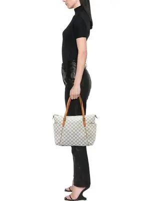LOUIS VUITTON Damier Azur Totally Mm Tote Bag - White