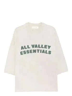 Fear Of God Logo-print Drop-shoulder T-shirt - Neutrals