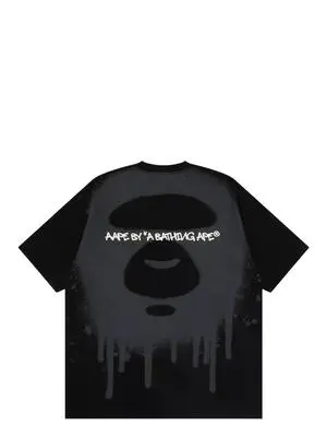 AAPE BY *A BATHING APE Aapeunvs Logo-print Graffiti-effect T-shirt - Black