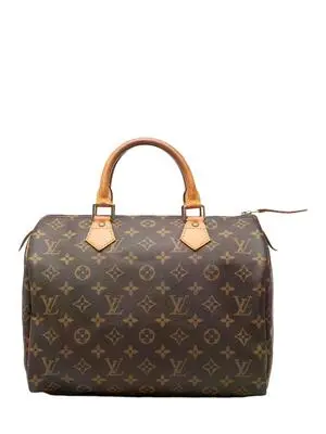 LOUIS VUITTON Monogram Speedy 30 Boston Bag - Brown