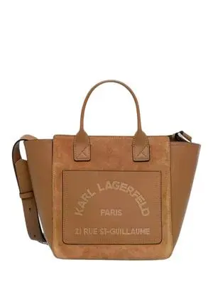 Karl Lagerfeld Small K/daily Logo-patch Tote Bag - Brown